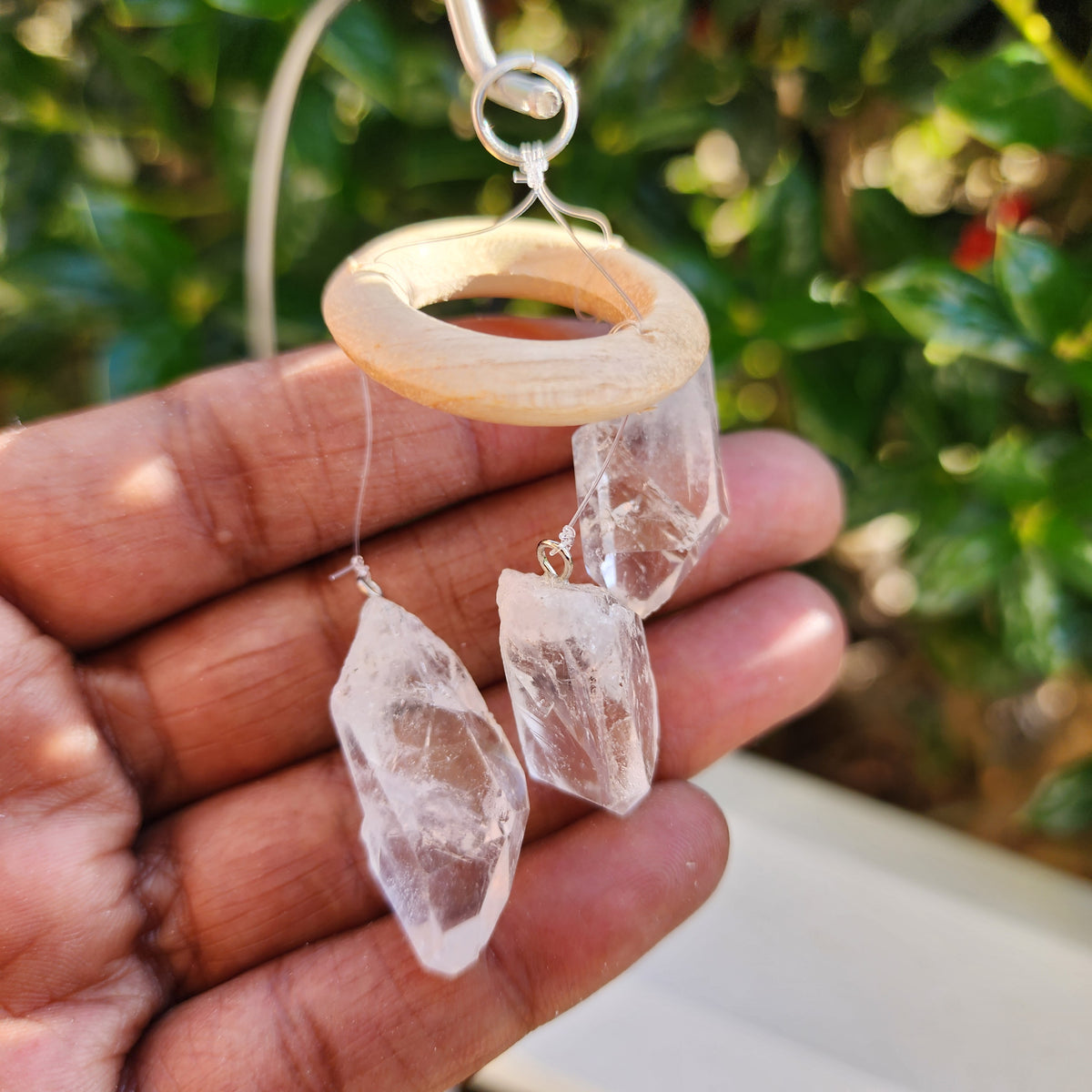 Quartz + Rose Quartz Desk Chime – Elevated Calm